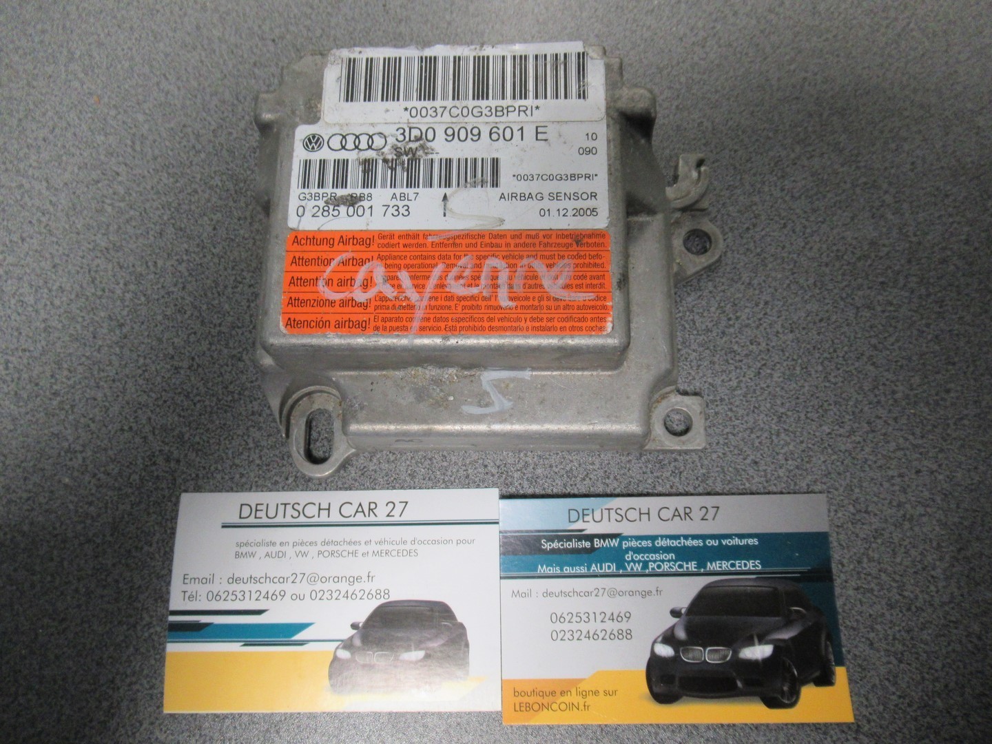 calculateur air bag de Porsche Cayenne référence 3D0909601E - Deutsch ...